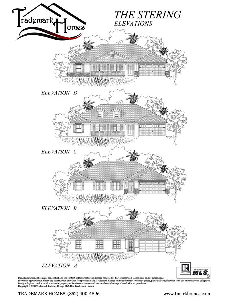 Sterling Model Home Floor Plan, Trademark Homes, Citrus County, Pine ...