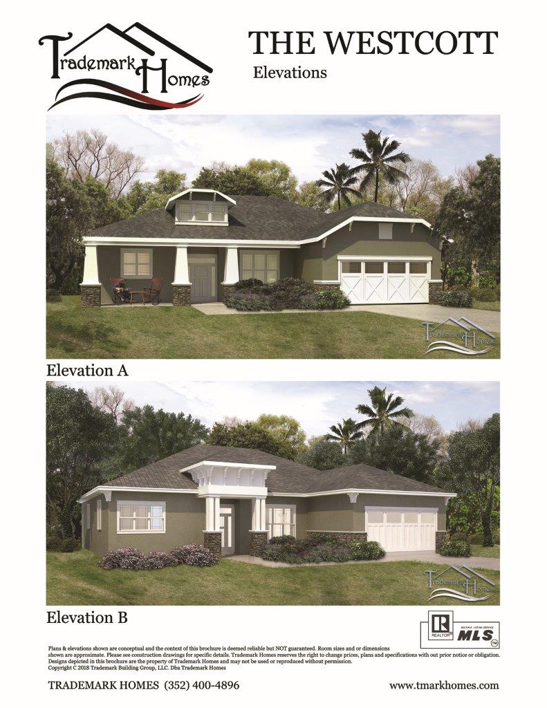 Westcott Model Home Floor Plan, Trademark Homes, Citrus County, Pine ...